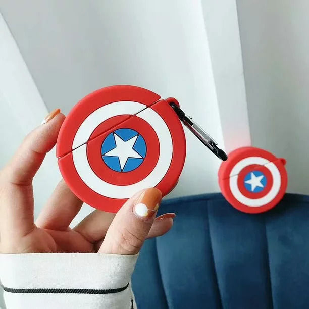 AirPods Pro Captain America Shield Shaped Case | Daraz.com.np