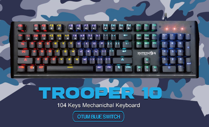 Imperion KG-M10F Trooper 10 Mechanical Gaming Keyboard | Daraz.com.np