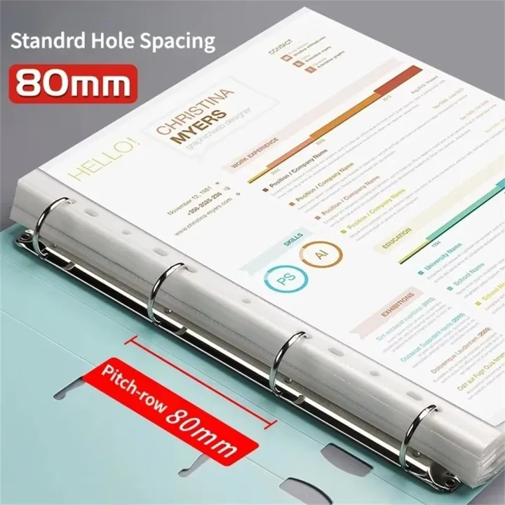 NEW 4-Hole File Folder Plastic Loose-Leaf Student File Storage Box D ...