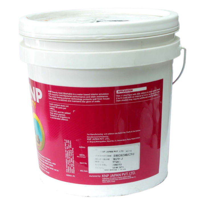 KNP Beauty Gold Washable Emulsion 10L | Daraz.com.np