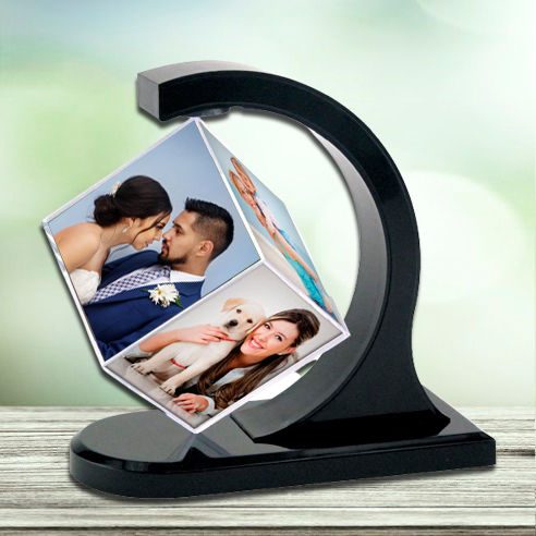 Revolving Magnetic Floating Photo Cube | Daraz.com.np