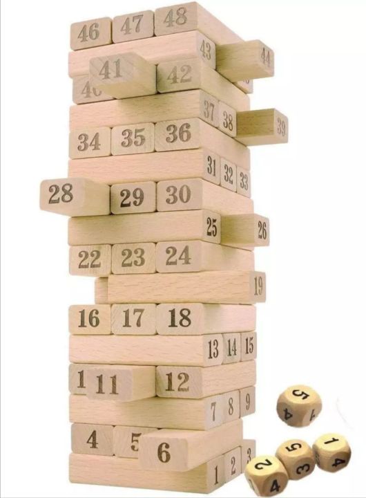 BW-Zzoy Tower Wooden Blocks 54 Pcs Wooden Jenga Game | Daraz.com.np