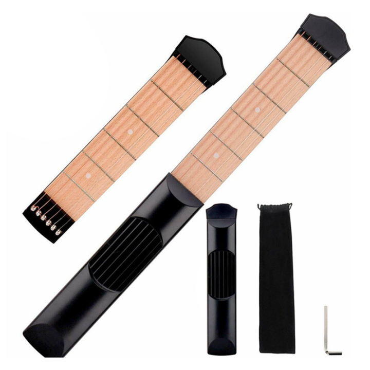 Pocket Guitar Practice Neck, 6 Fret Portable Guitar Chord Practice Tool ...