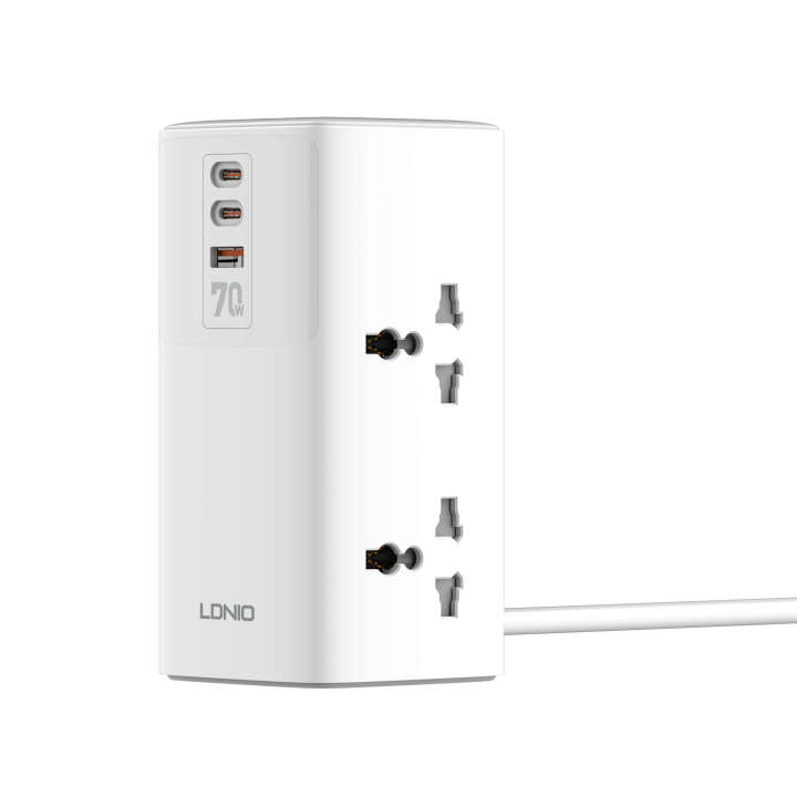 LDNIO SC4383 70W GaN Tower Extension Power Socket Multiplug | PD Fast ...
