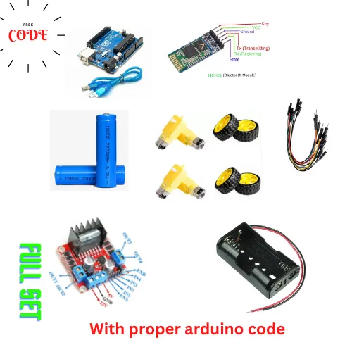 RC Bluetooth car full set (With Free Arduino Code And Diagram) | Daraz ...