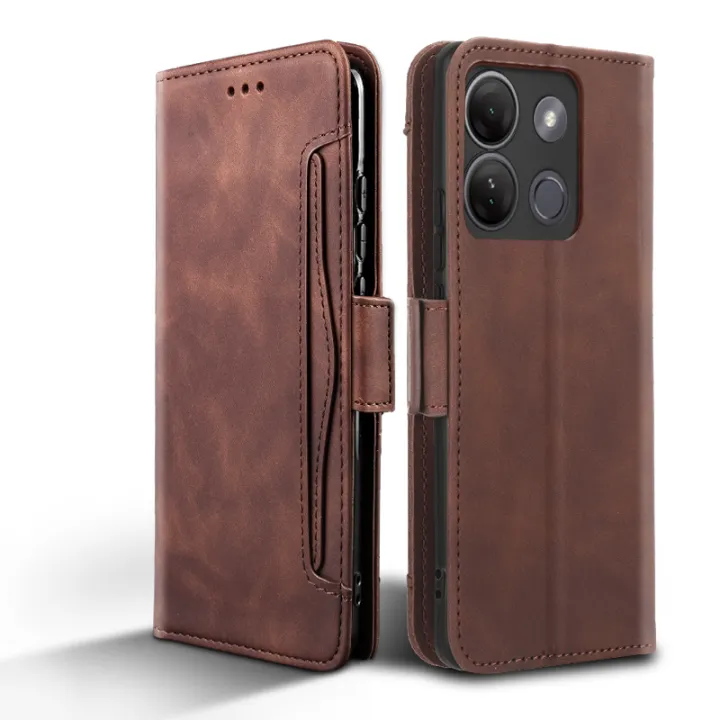 Vantime for Infinix Smart 7 Plus 2 in 1 Wallet Case Card Slot PU ...