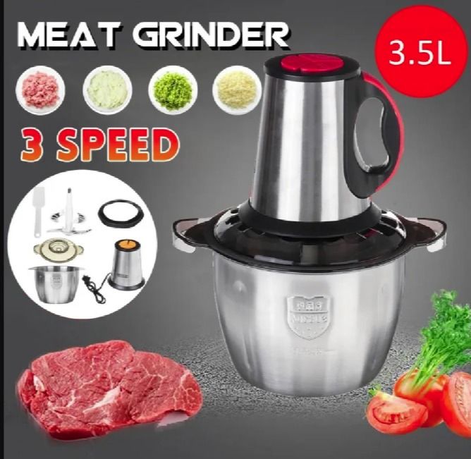 Electromax Electric Chopper Meat Grinder, 3.5L Meat & Vegetable Grinder ...