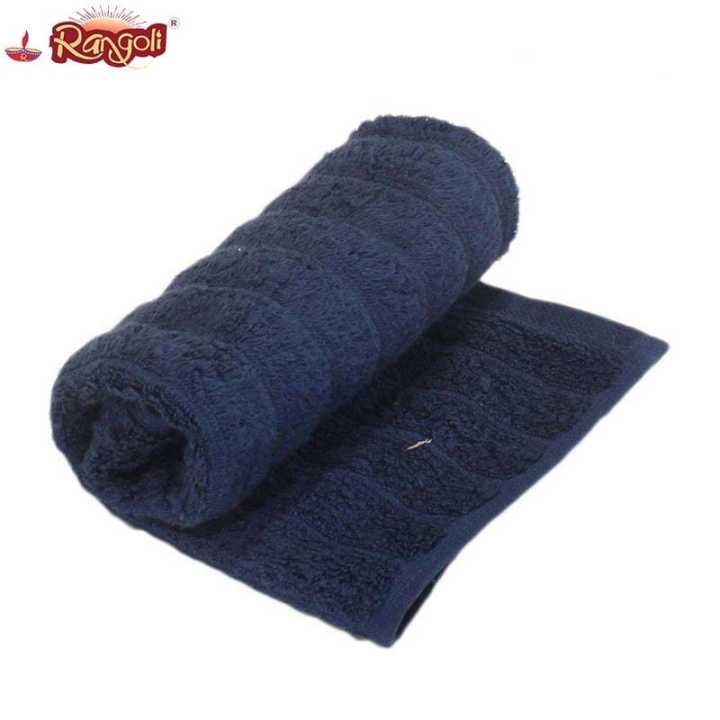 Rangoli Navy Blue Textured Cotton Hand Towel | Daraz.com.np
