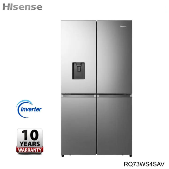 Hisense RQ73WC4SAV 610L Inverter 4 Crossed Door Refrigerator With Water ...