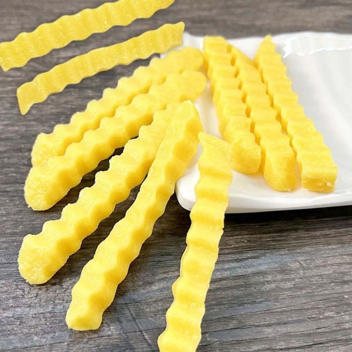 10Pcs Creative PVC Fake Chips Models Yellow Models Food Sample Wave ...