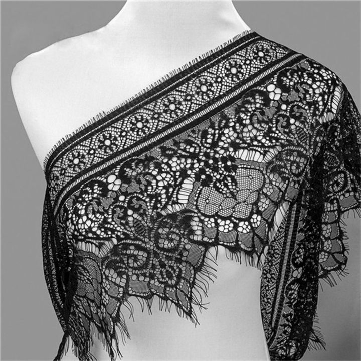 3 Yards Classic Black&White Decoration Floral Dress Making Sewing ...