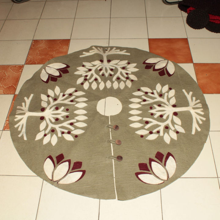Grey Wool Circle Stylish Design Chrismas Tree Rapper 100*100 Cm | Daraz ...