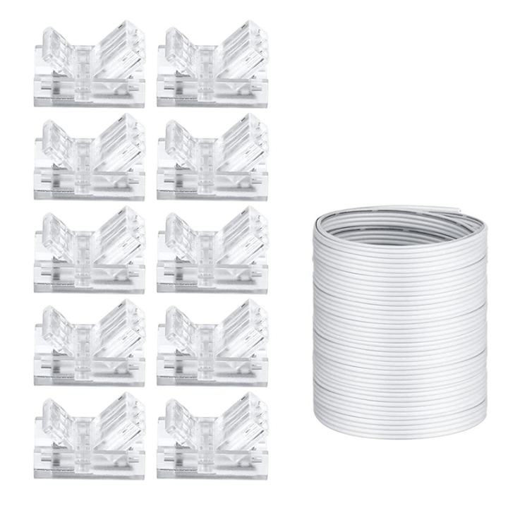 RGB Extension Cable Wire Cord 4 Pin 10 mm LED Light Strip Connectors ...