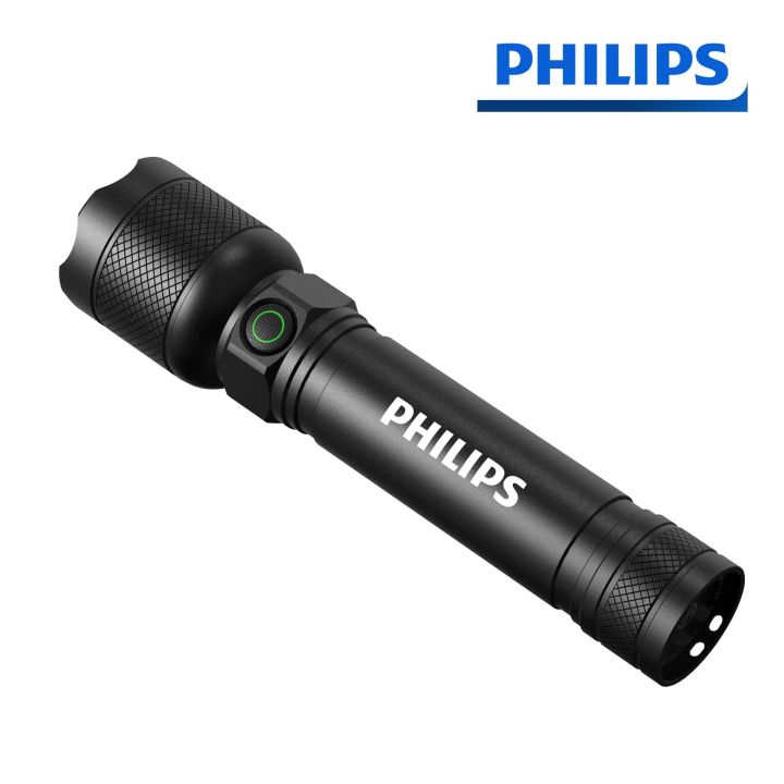 Philips LED Flashlight With USB 18650 Rechargeable Battery 4 Lighting ...