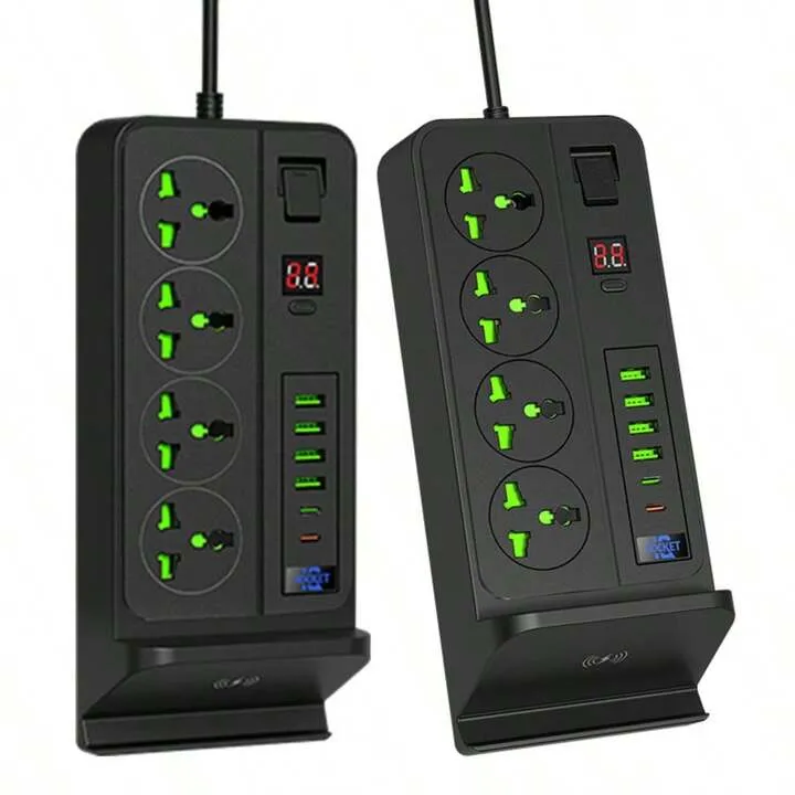 Smart Multiplug With 4 Usb Socket, 2 Type C Socket , Wireless Charging ...