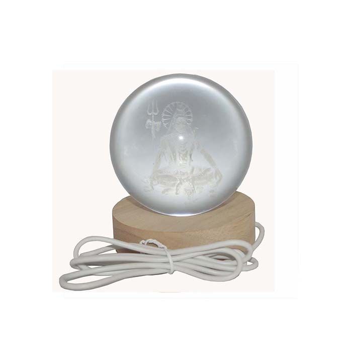 Small Crystal Ball For Shiva Bedside Light Holiday Gift 3D Lamp Home ...