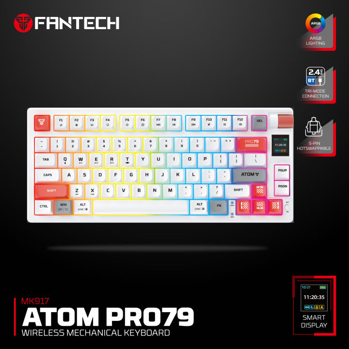 Fantech MK918 ATOM PRO97 Mechanical Keyboard WHITE RED SWITCH | Daraz ...