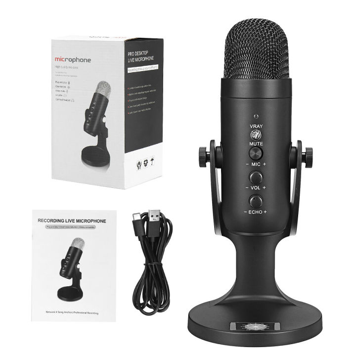 JMARY MC-PW8 Pro Condenser USB Microphone Hypercardioid Noise Reduction ...