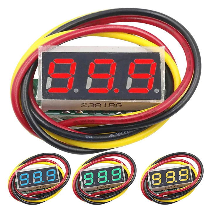 0.28 Inch Digital Voltmeter DC 0-100V Voltage Tester Mini DC Voltmeter ...