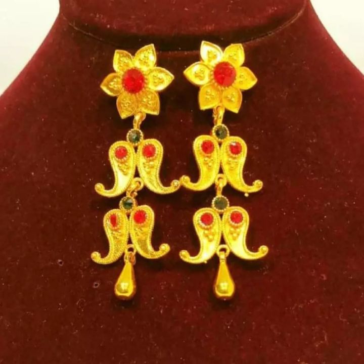 Gold Plated Yarling Earring For Women(1pair) | Daraz.com.np