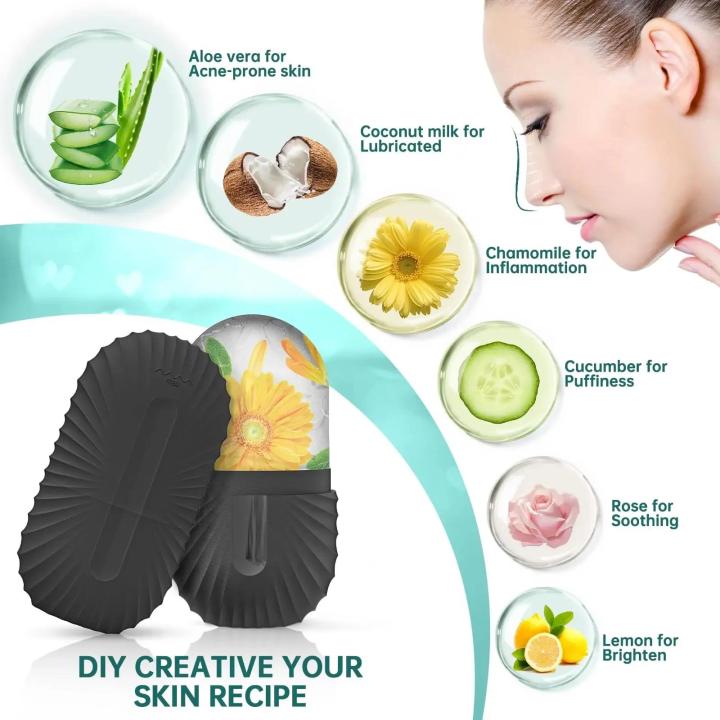 Face and Eye Ice Roller Facial Beauty Firming Skin Cooling Ice Roller ...
