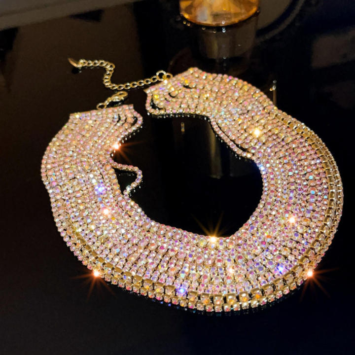 High-quality necklace Eye-catching Colorful Women's chain Shiny Luxury ...
