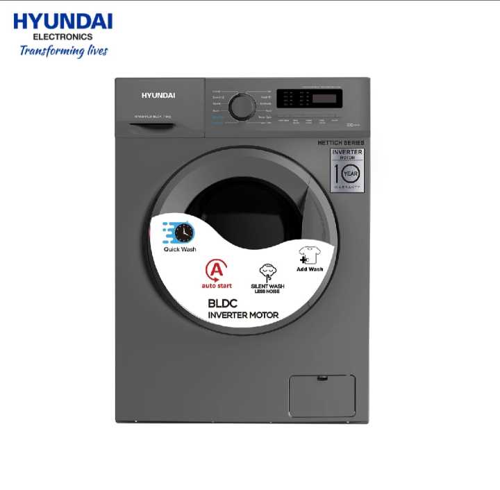 Hyundai Front Load Washing Machine 7Kg . BLDC Inverter Motor ( HYWM ...