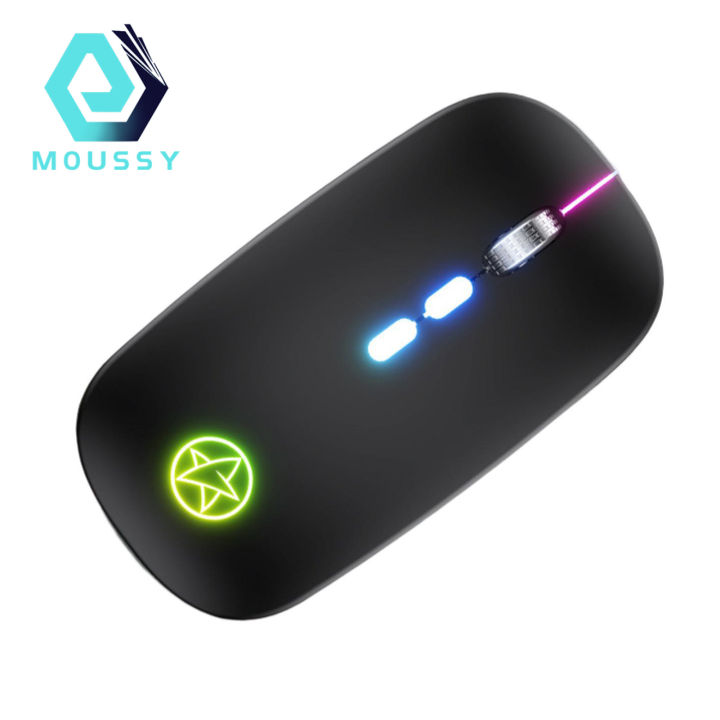 A20 Laptop Mouse Wireless Dual Modes RGB 5 Buttons Ergonomic Silent ...