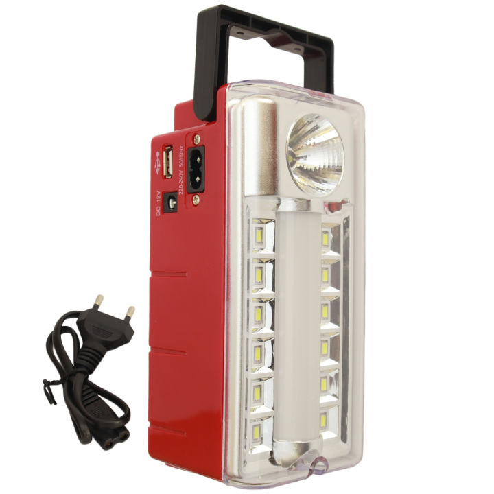 Rechargeable Emergency Work Light & Torch - 12x0.5W SMD LEDs + LED Tube ...