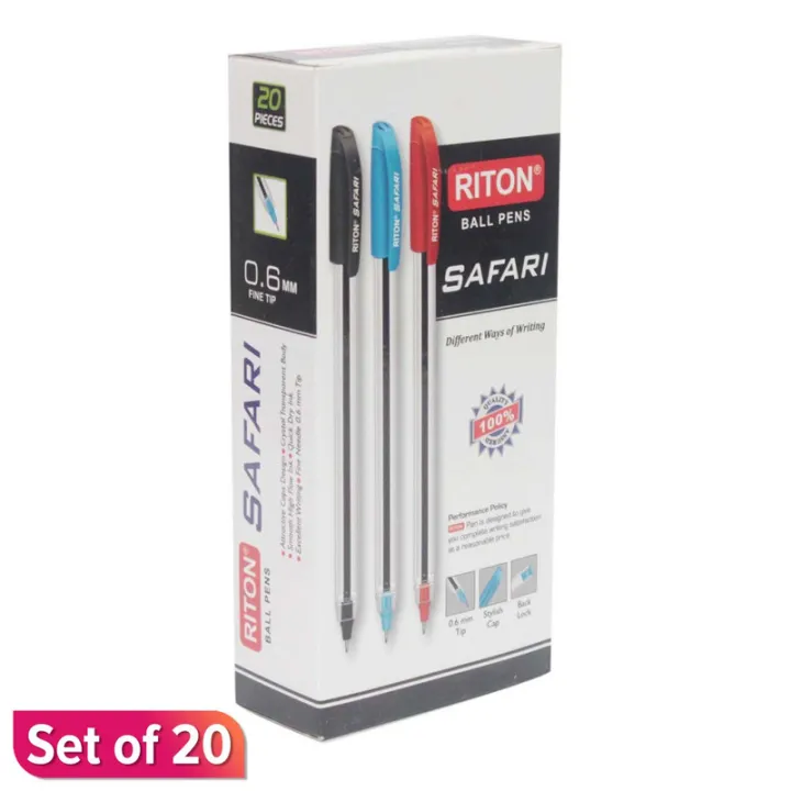 Blue Riton Safari Ball Pen Pack of 20 | Daraz.com.np