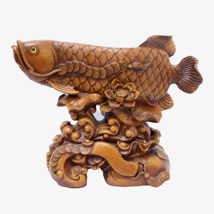 Brown Color Golden Fish Statue | Daraz.com.np
