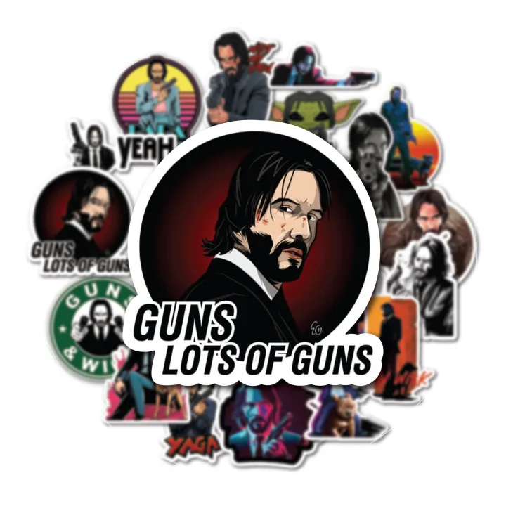 John Wick 20pcs Laminated Sticker Pack For Mobile & Laptop | Daraz.com.np