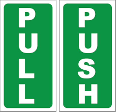 1 Set Push and Pull Stickers For Door Of Office And Home - Stickers ...