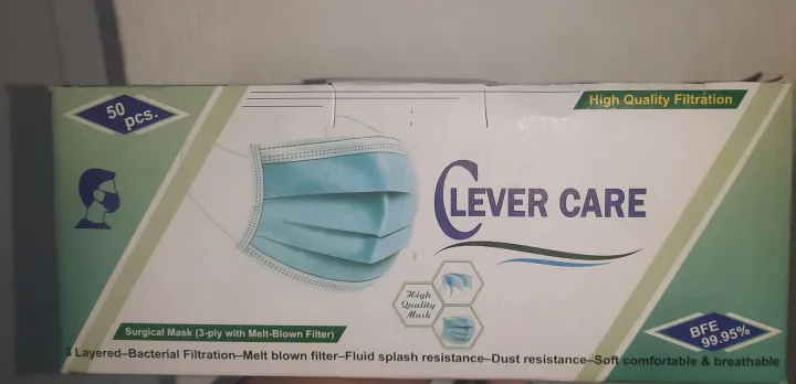 Face Mask (Clevercare) 3 Ply with Melt-Blown Filter | Daraz.com.np