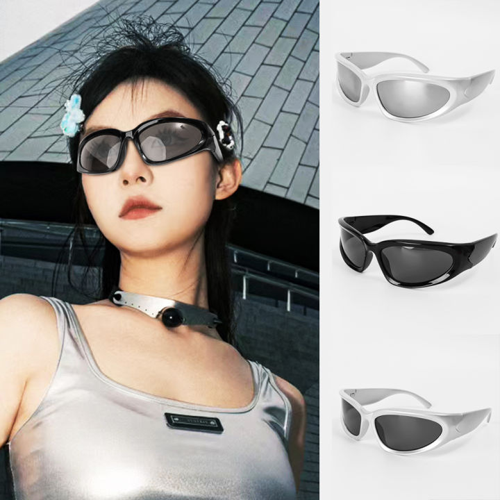 Y2K Style Sunglasses Mirror Luxury Colorful Vintage Fashion Sun Glasses ...