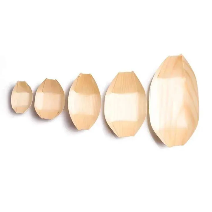 Disposable Wooden Boat-shaped Japanese Sushi Fries Octopus Maruko ...