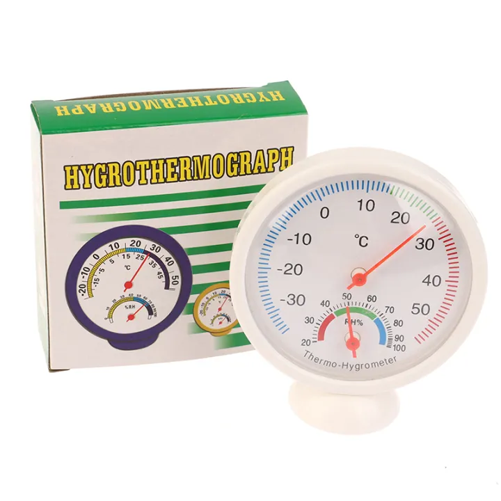 Mini Round Pointer Thermometer Hygrometer Bell Shaped Analog Hygrometer ...