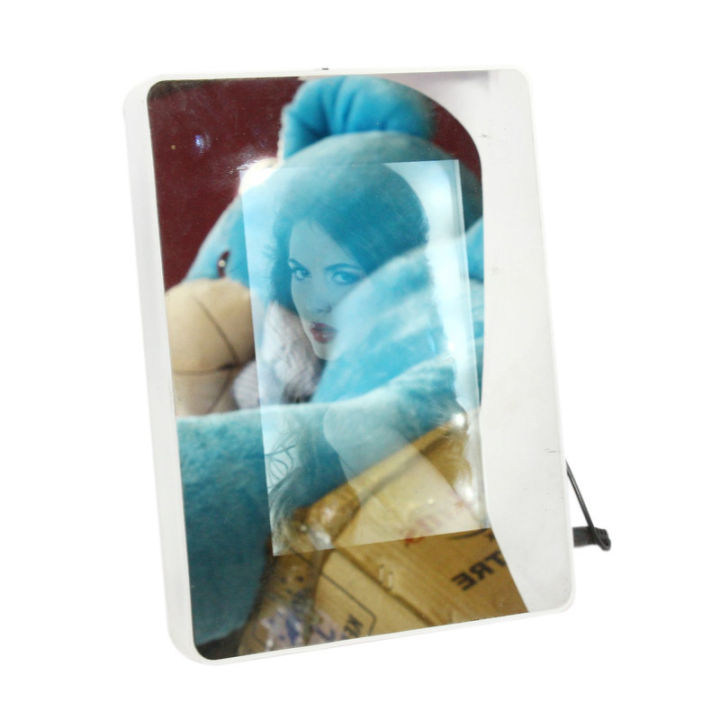 White Love Magic Mirror Photo Frame With LED Light | Daraz.com.np