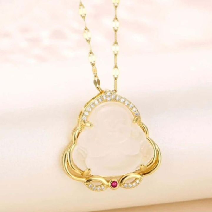 Laughing buddha necklace store