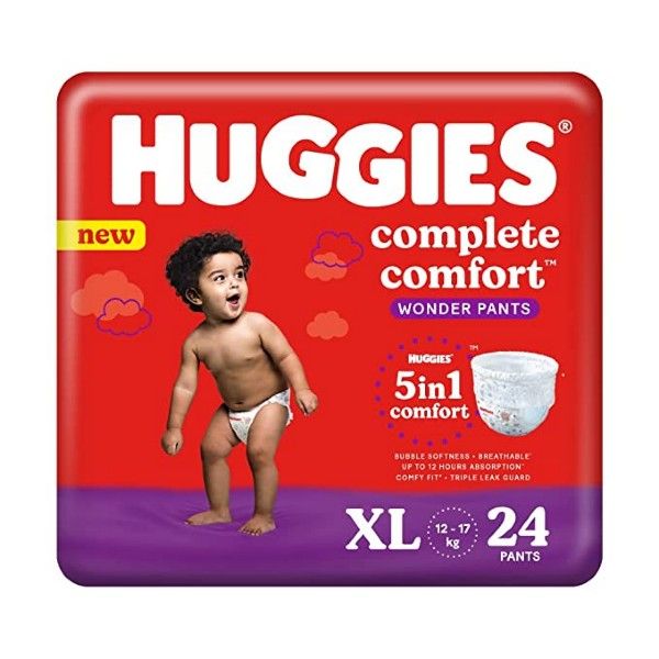 Huggies Wonder Pants (XL) 24 pcs Size (12-17 Kgs) Baby Diaper Pants ...