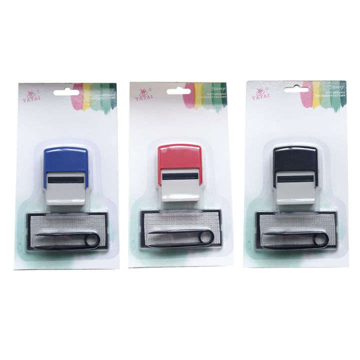Rubber Stamp Kit DIY Custom Personalized Self Inking Business Address ...
