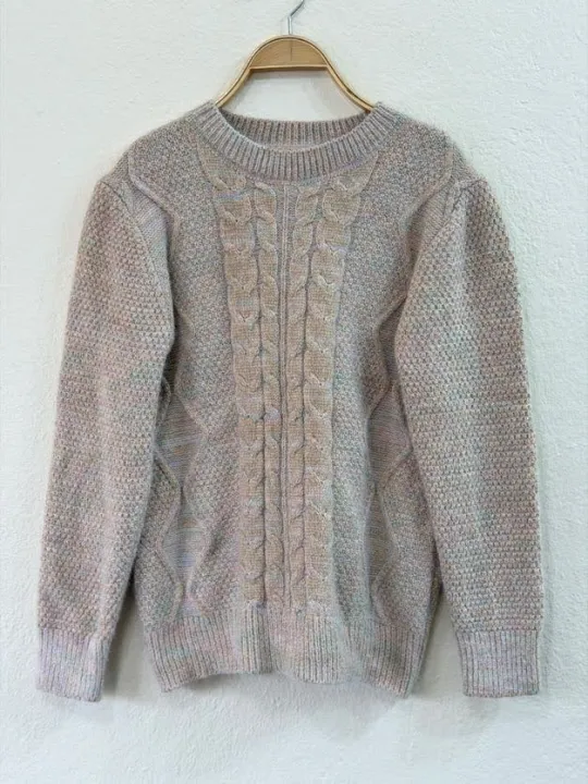 Women’s Shiny Knitted Pattern Woolen Sweater | Cozy Winter Wear | Daraz ...