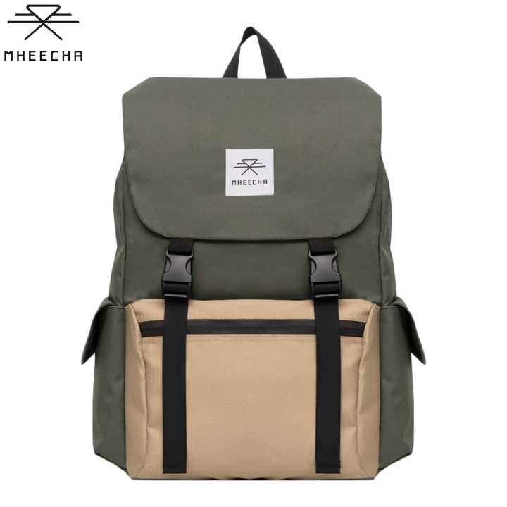 Mheecha Moss Green/Beige Boulder Backpack for Men and Women ( Unisex ...