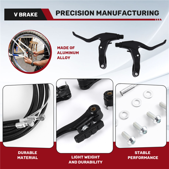 Complete Bicycle Mountain Bike Set,V Brake + Outer Cables + Lever ...