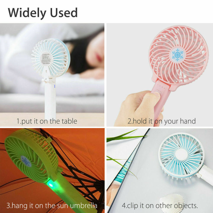 Foldable Hand Fans Battery Operated Rechargeable Handheld Mini Fan ...