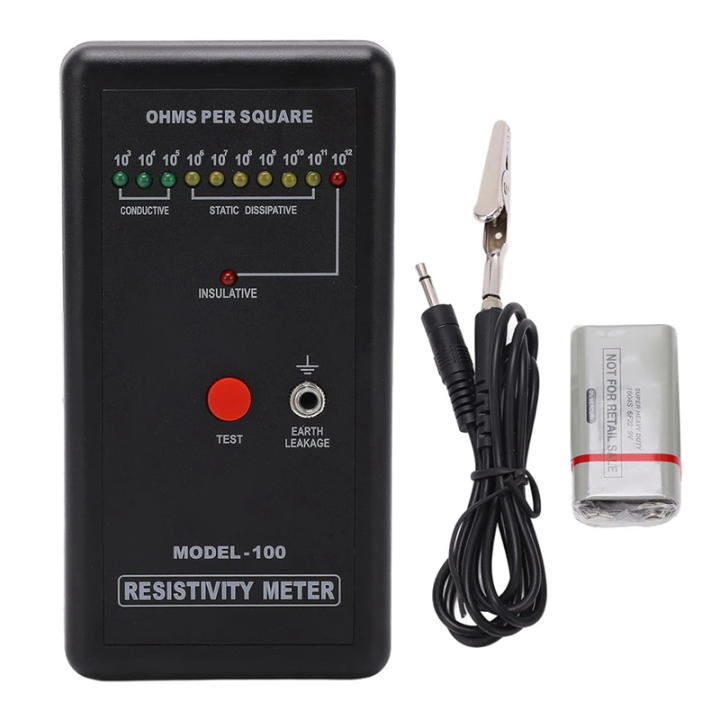 Surfaces Resistance Tester, Electrostatic Static Resistivity Meter ...