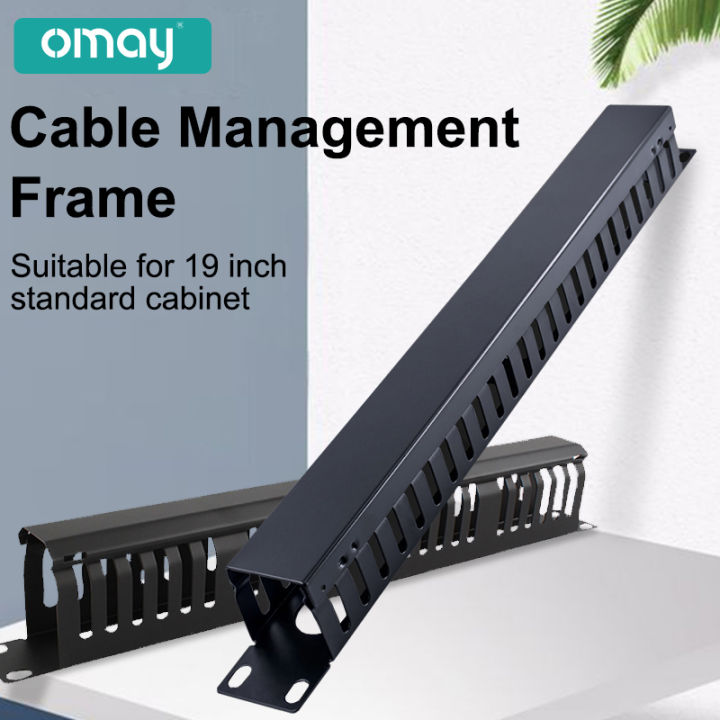 1U Network Cable Management Horizontal Mount 19 inch Server Rack , 12/ ...