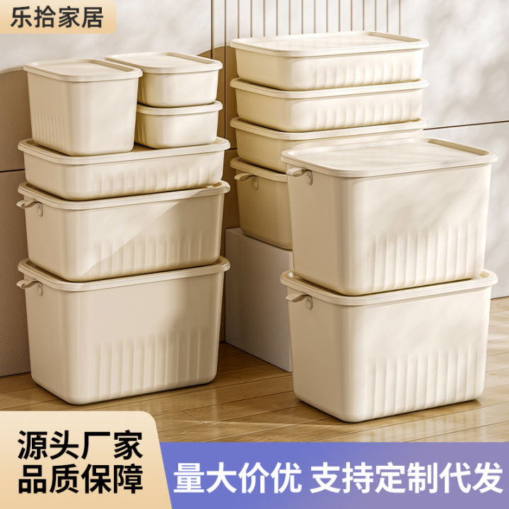 Storage box, large size for clothes, rectangular snacks with lid ...