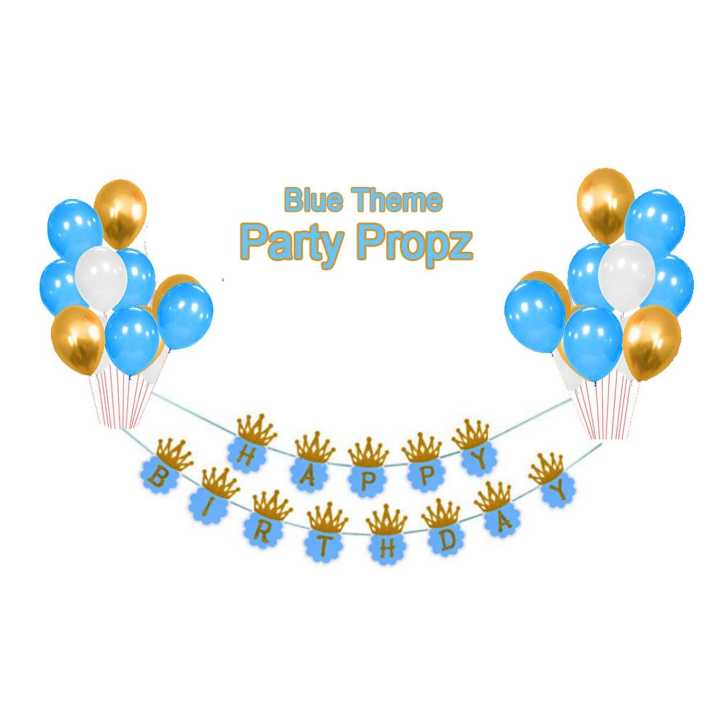 Blue Theme Happy Birth-day backdrop set | Daraz.com.np