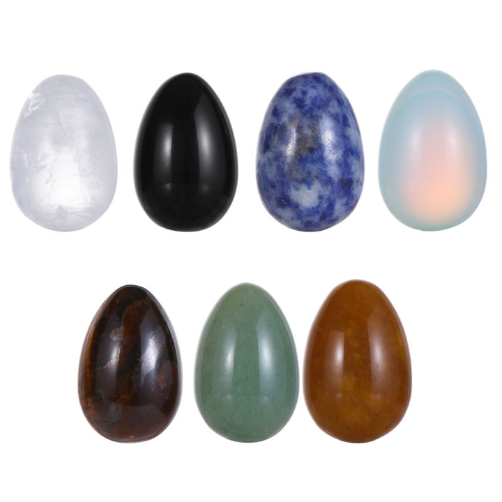 Black Obsidian Blue Point Jade Natural Egg Pattern Healing Stone Mini ...